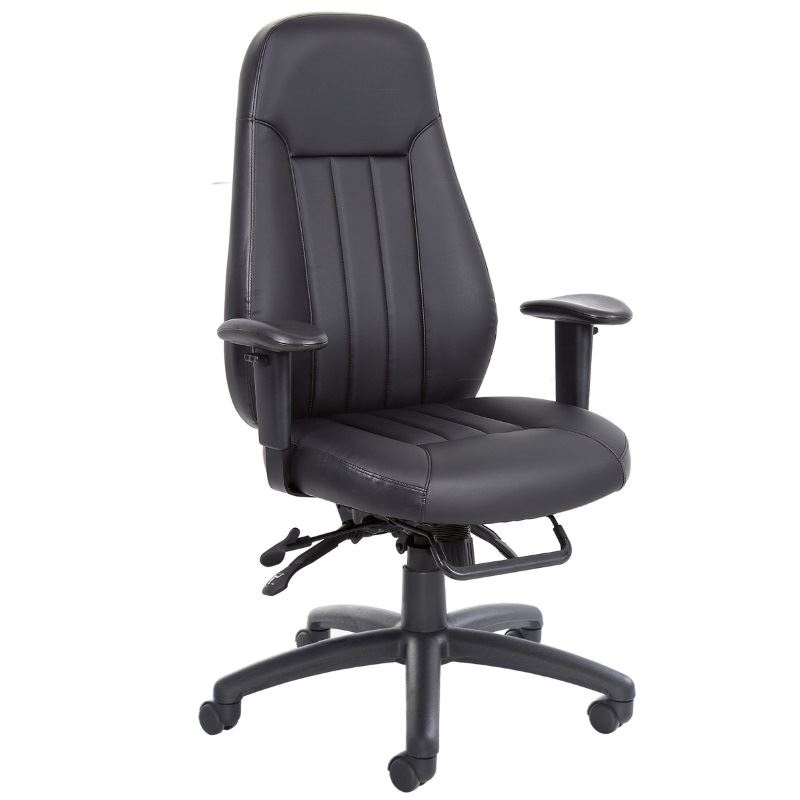 Zeus Leather Faced 24 Hour Task Chair